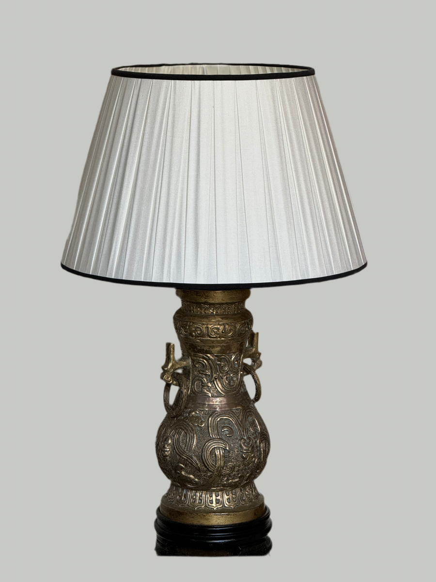 Pair of Mid Century James Mont lamps with Box Pleat Shades – Max Buston ...