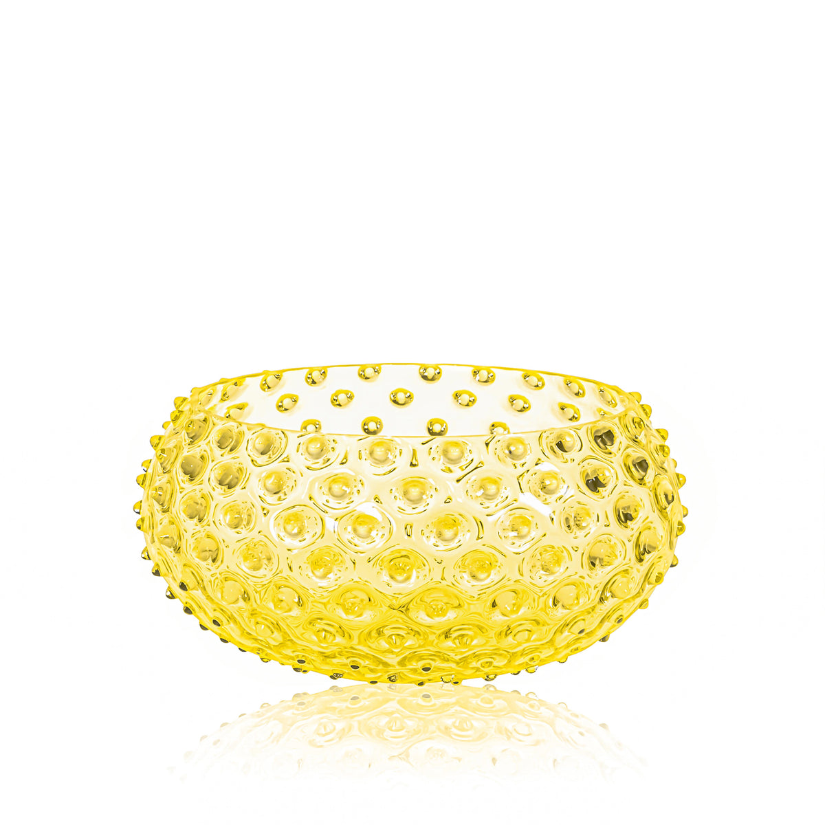 Yellow Hobnail Crystal Bowl – Max Buston Design