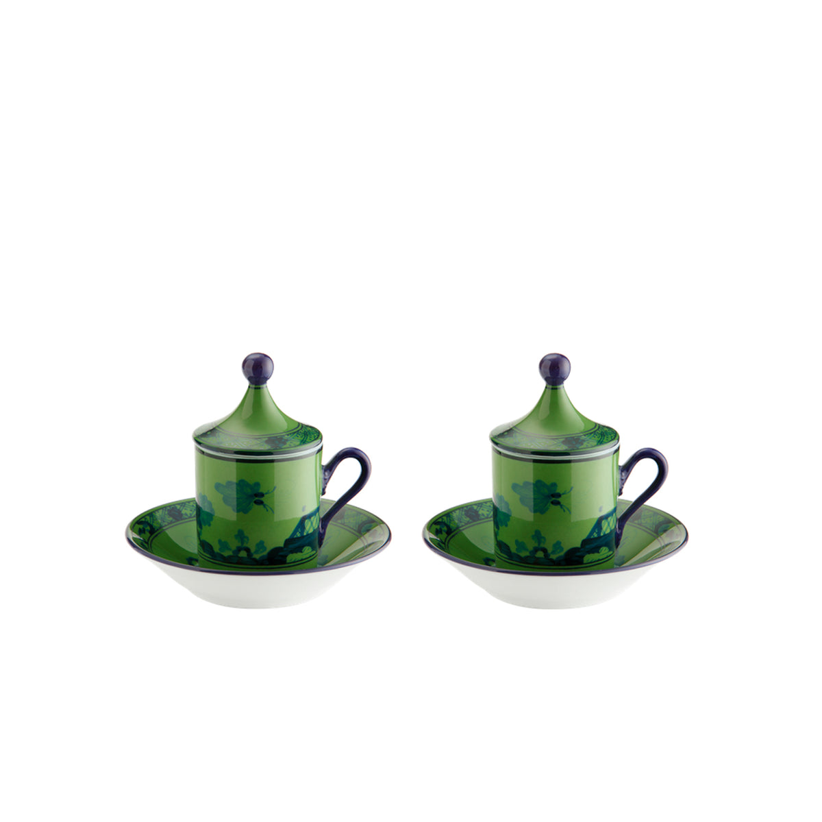 Ginori Oriente Italiano Malachite Tête à Tête Espresso Set – Max Buston ...