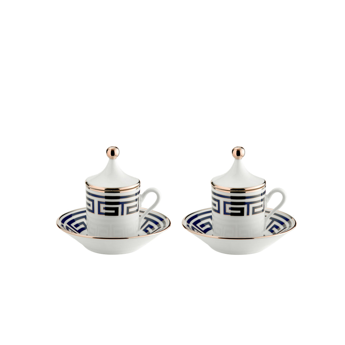 Ginori Labrintho Expresso Cups with Saucer Zaffiro, Set of 2 – Max ...